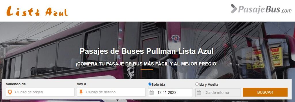Buses Lista Azul: Horarios, pasajes, teléfono y reservas 【2026】
